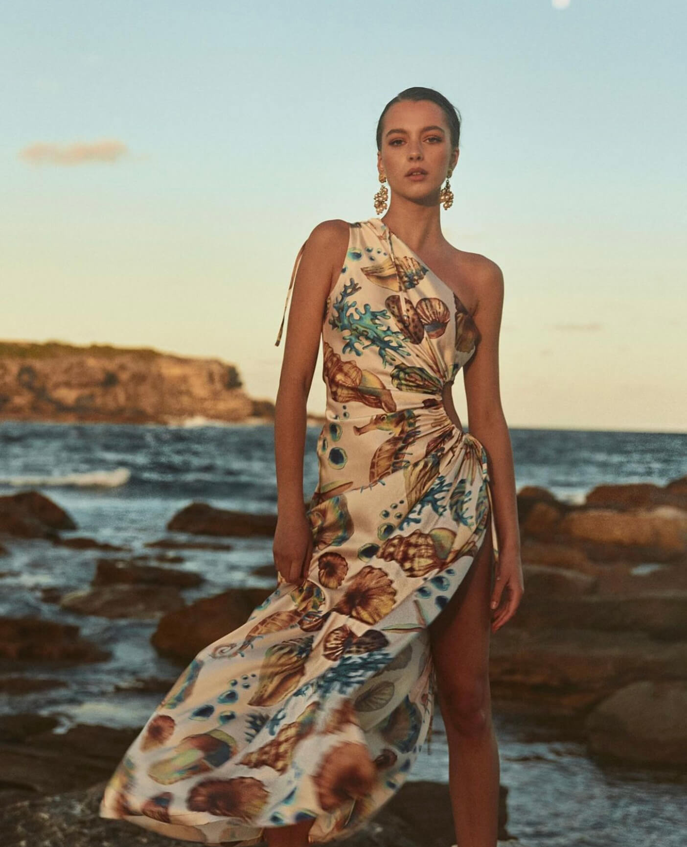 Sonya Moda Nour Seashell Maxi Dress Size 10 & 12